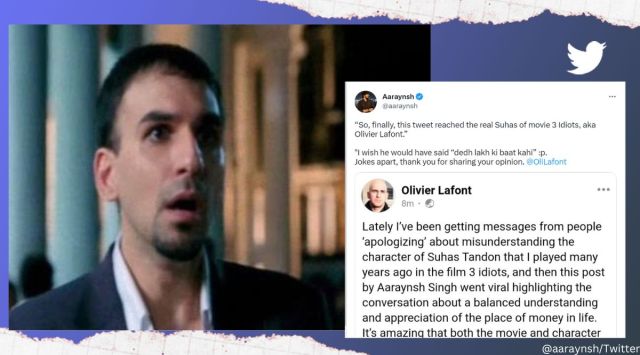 French actor who played Suhas in 3 Idiots responds to viral ‘apology ...