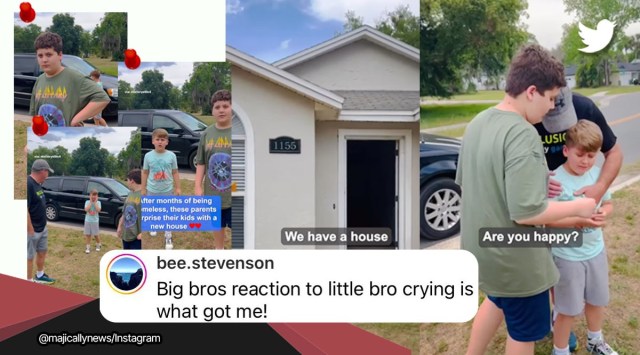 Homeless boy’s reaction on being told by his parents they bought a new ...