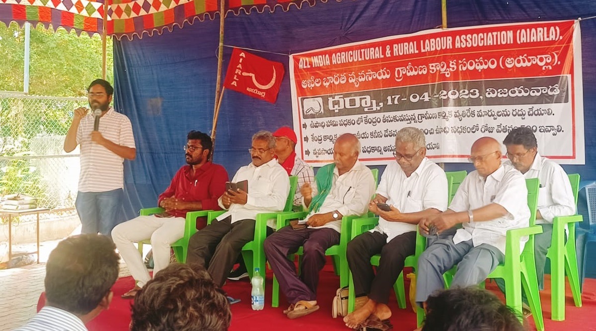 In Andhra Pradesh, rural labourers protest against Centre’s ‘dilution ...