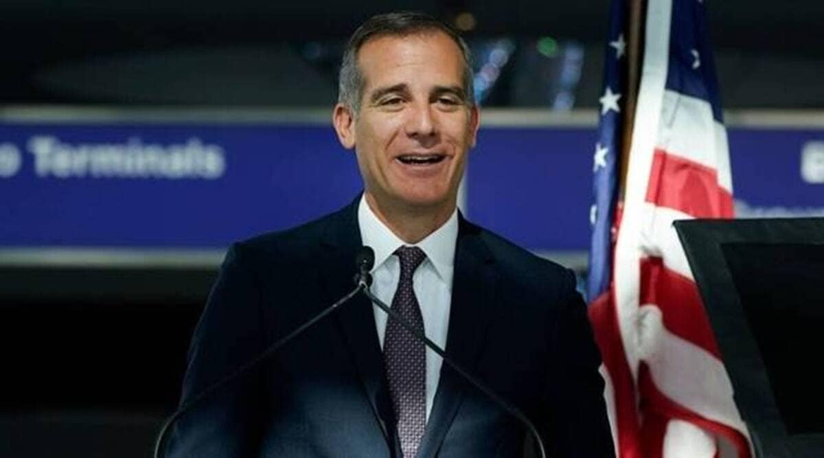 US ambassador designate Eric Garcetti arrives in Delhi | India News ...
