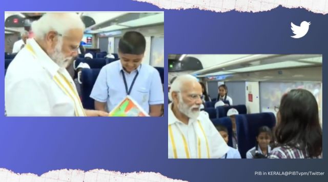 Student recites Malayalam poem to PM Modi on board Vande Bharat Express ...