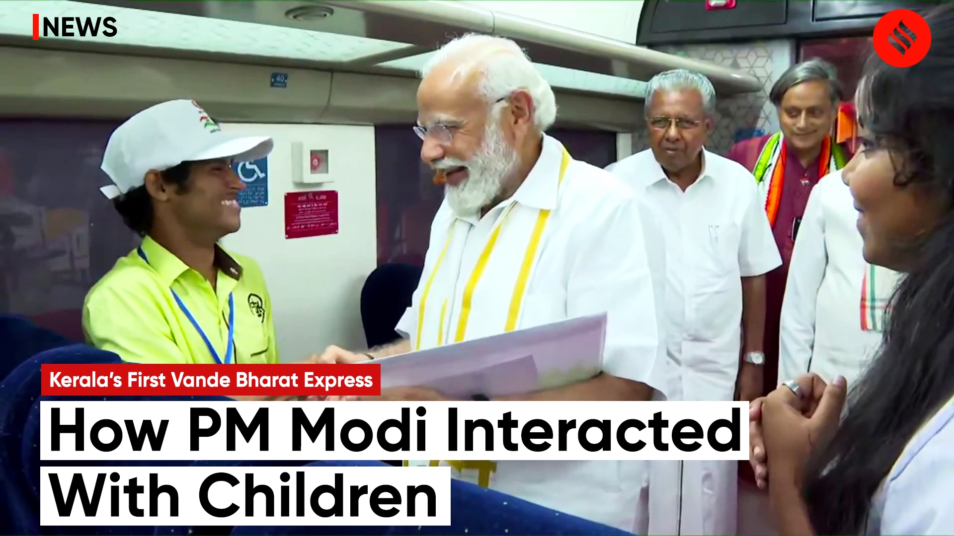 How pm modi interacted with children onboard keralas first vande bharat ...
