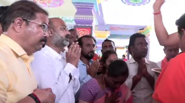 Telangana BJP chief Bandi Sanjay Kumar walks out of jail after bail in ...