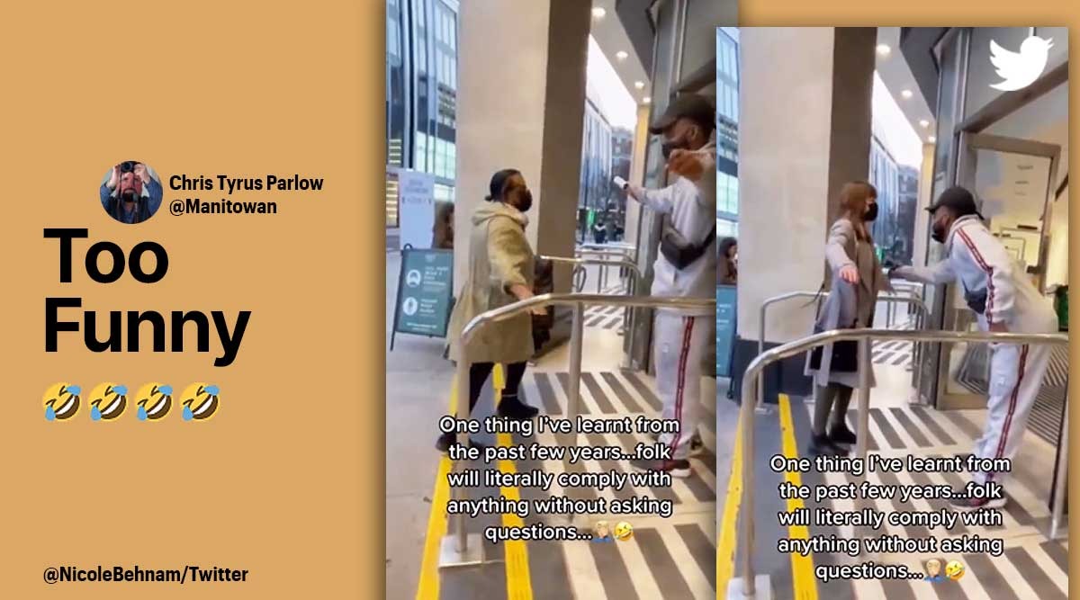 Man ‘scans’ people entering building with lint roller: ‘No questions ...