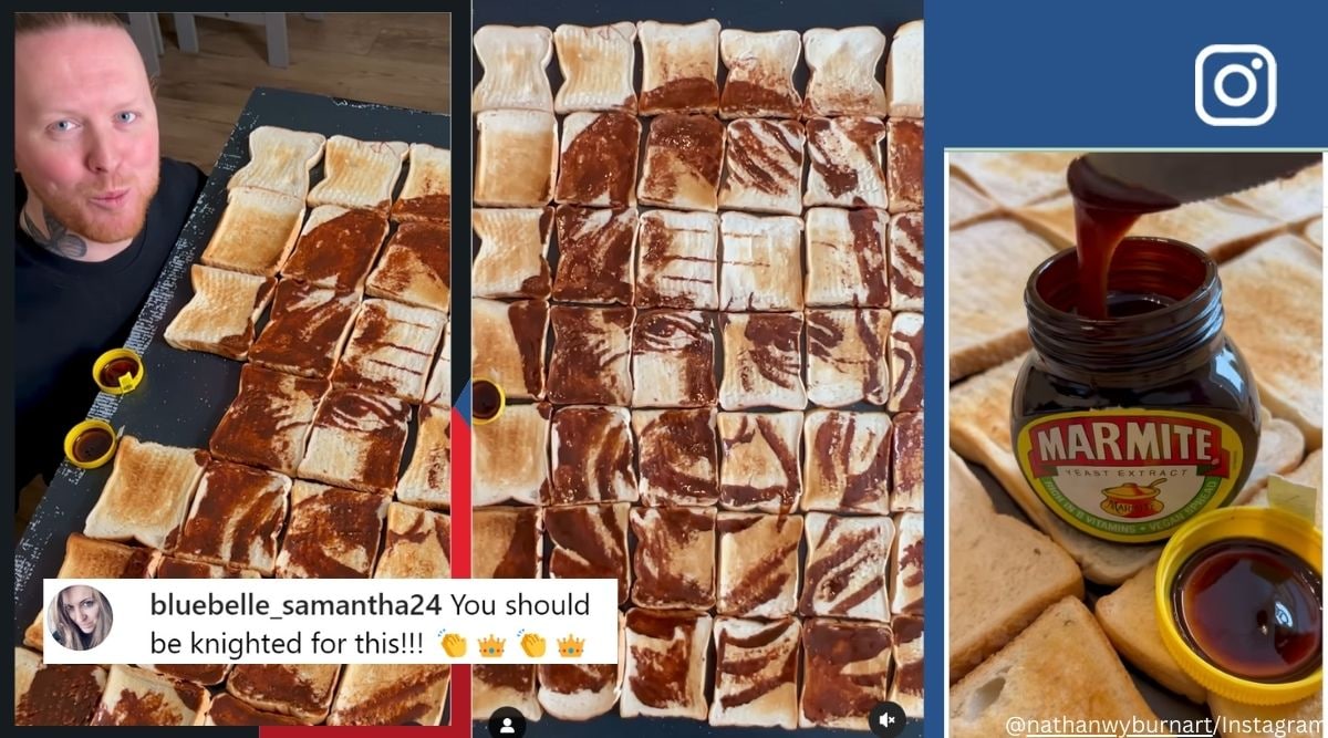 ‘You should be knighted’: Artist raises a ‘toast’ to King Charles using bread and marmite ...