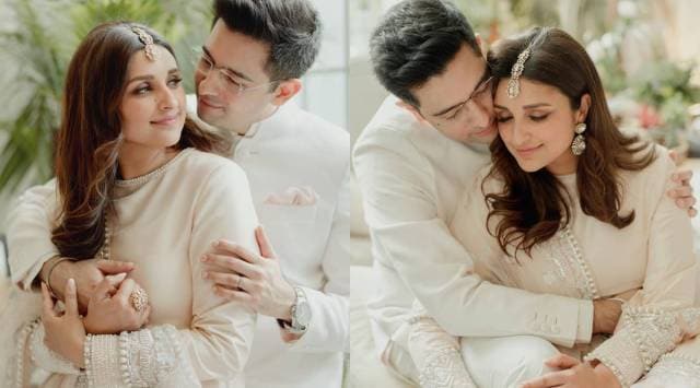 Parineeti Chopra, Raghav Chadha exude elegance in their dreamy ensembles for engagement; see ...