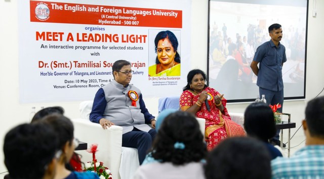Telangana Governor Dr Tamilisai Soundararajan interacts with EFLU ...