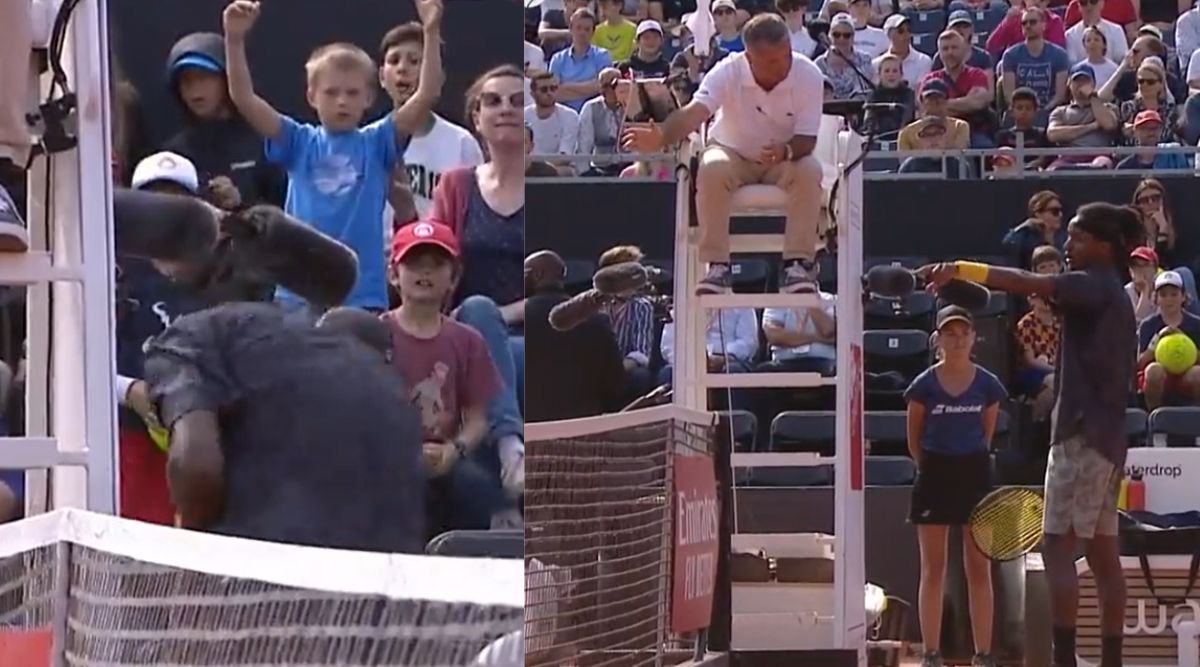 Watch: Mikael Ymer disqualified from Lyon Open after smashing racket on ...