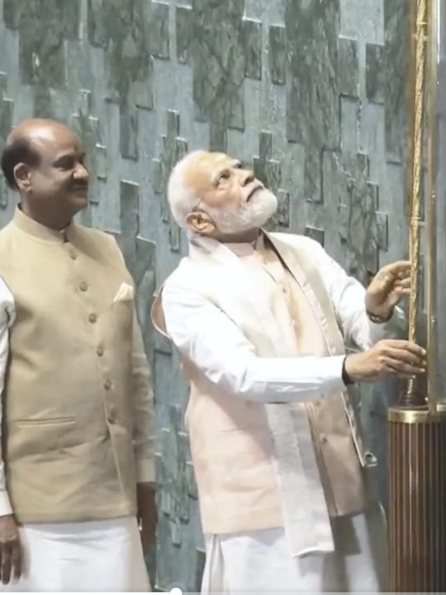 PM Modi installs Tamil Nadu’s historic ‘Sengol’ near LS speaker’s chair ...