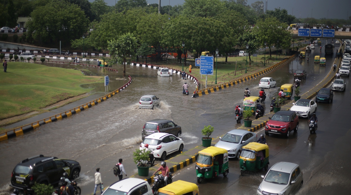 Waterlogging, jams, road cave-in: Heavy rain disrupts normal life in ...