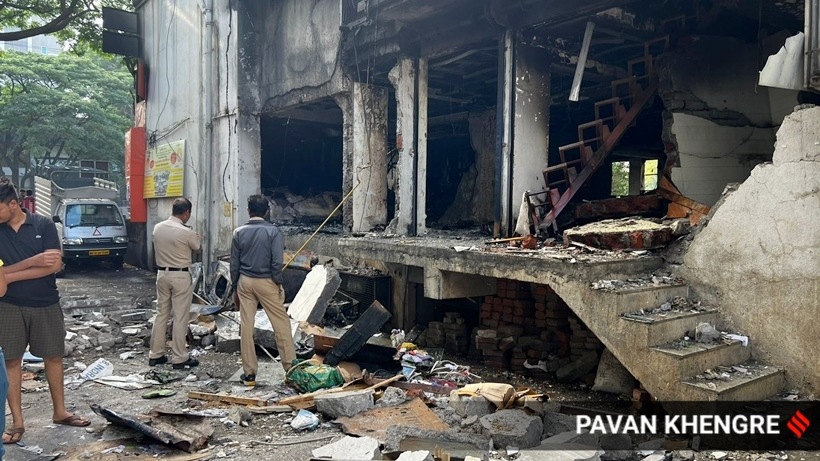 Massive fire at shops on Pune-Satara Road, 2 injured: ‘Felt like an ...