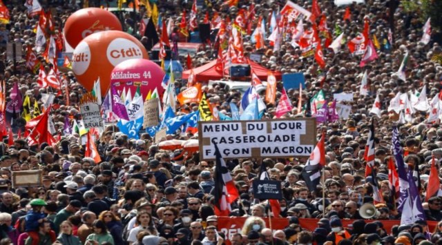 Emmanuel Macron faces Labour Day protests as pension reform anger ...