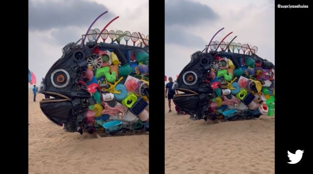 ‘Sad reality of pollution’: Art made up of plastic waste retrieved from ...