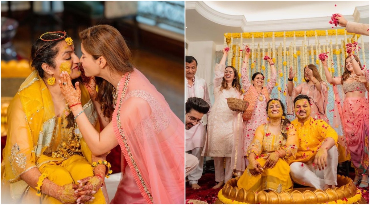Rubina Dilaik plays the perfect bridesmaid at sister’s pre-wedding ...