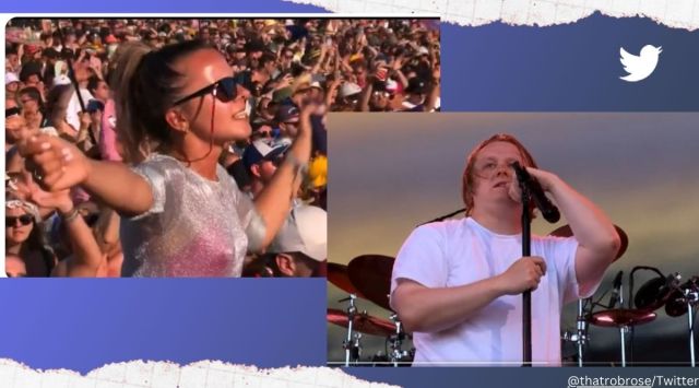 Crowd sings in unison as Scottish singer Lewis Capaldi struggles to ...