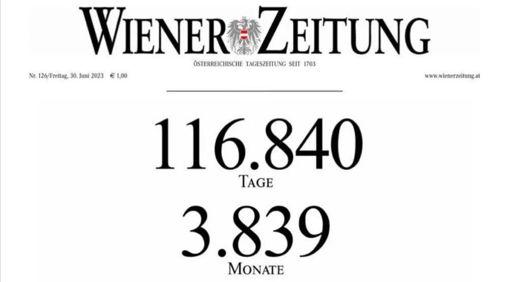 Stop the press: Vienna newspaper Wiener Zeitung ends daily print ...