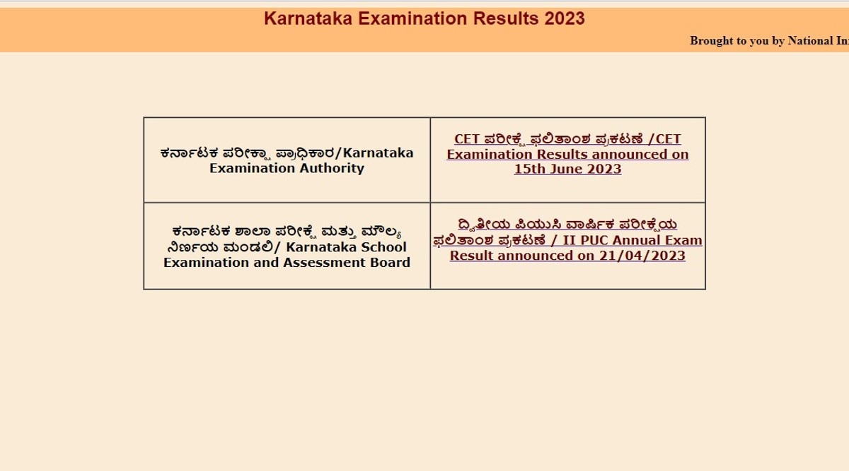 KCET Results 2023 link active: Websites to check results— kea.kar.nic ...