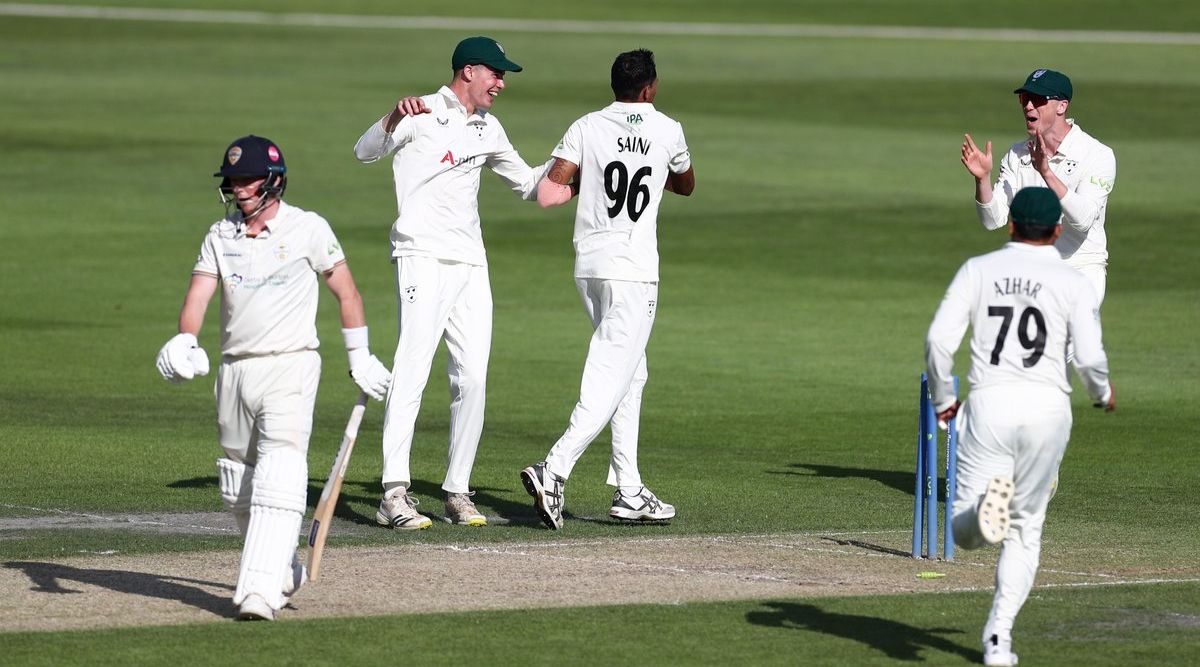 Watch: Navdeep Saini hits timber with the first ball he bowls for ...