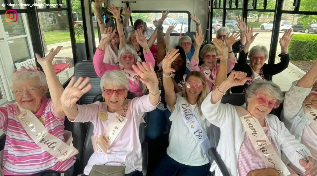 Old age home residents have gala time at employee’s bachelorette party ...