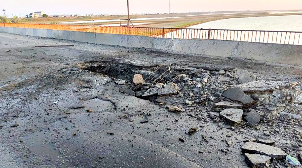 Ukraine hits bridge linking Crimea to mainland in blow to Russian ...