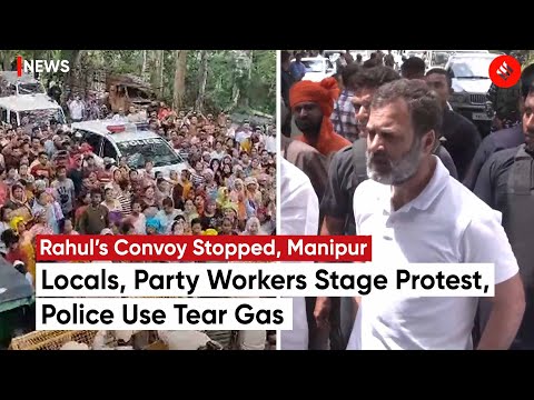 Rahul gandhi manipur protests against gandhis convoy being stopped ...