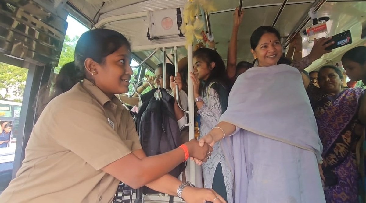 Coimbatore’s first woman bus driver quits shortly after MP Kanimozhi travels on her bus ...