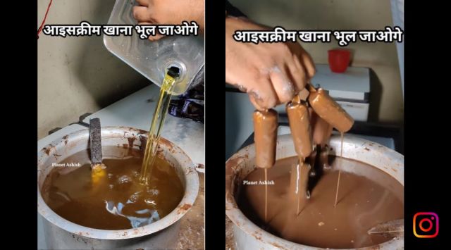 This chocolate-coated ice cream made with oil sparks ‘ice cream vs ...