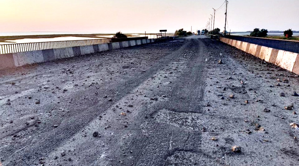 Ukraine hits bridge linking Crimea to mainland in blow to Russian ...