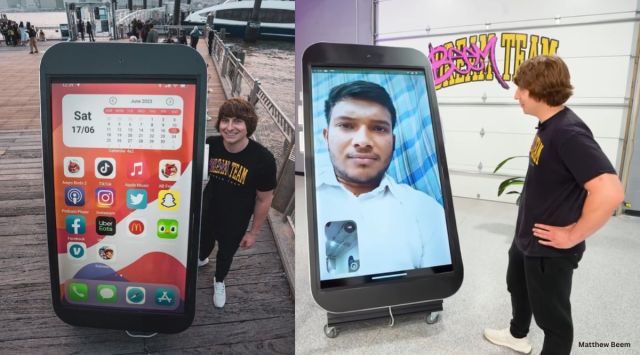 Watch: YouTuber creates 8-foot tall ‘iPhone’ | Trending News - The ...