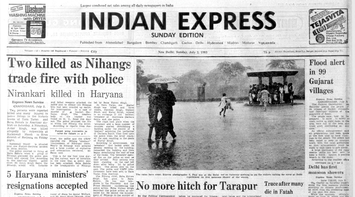 July 3, 1983, Forty Years Ago: Violence in Punjab | The Indian Express