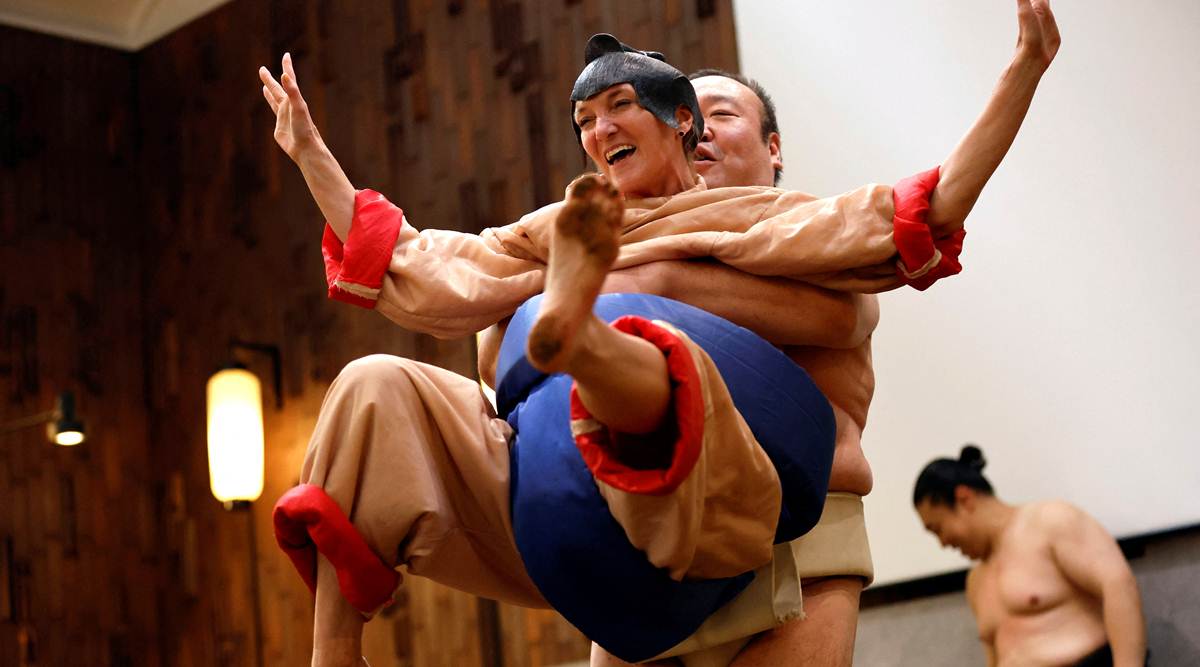 Sumo retirees play for laughs from tourists flooding back to Japan | Life-style News - The ...