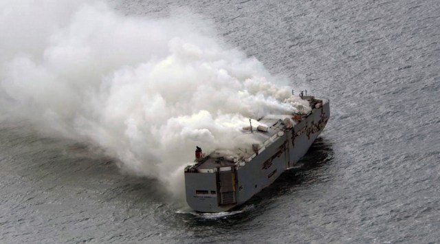 Ship carrying 3,000 cars ablaze off Dutch coast, crew member dead ...