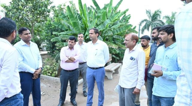 Gurgaon civic body official inspects C&D waste plant | Delhi News - The Indian Express