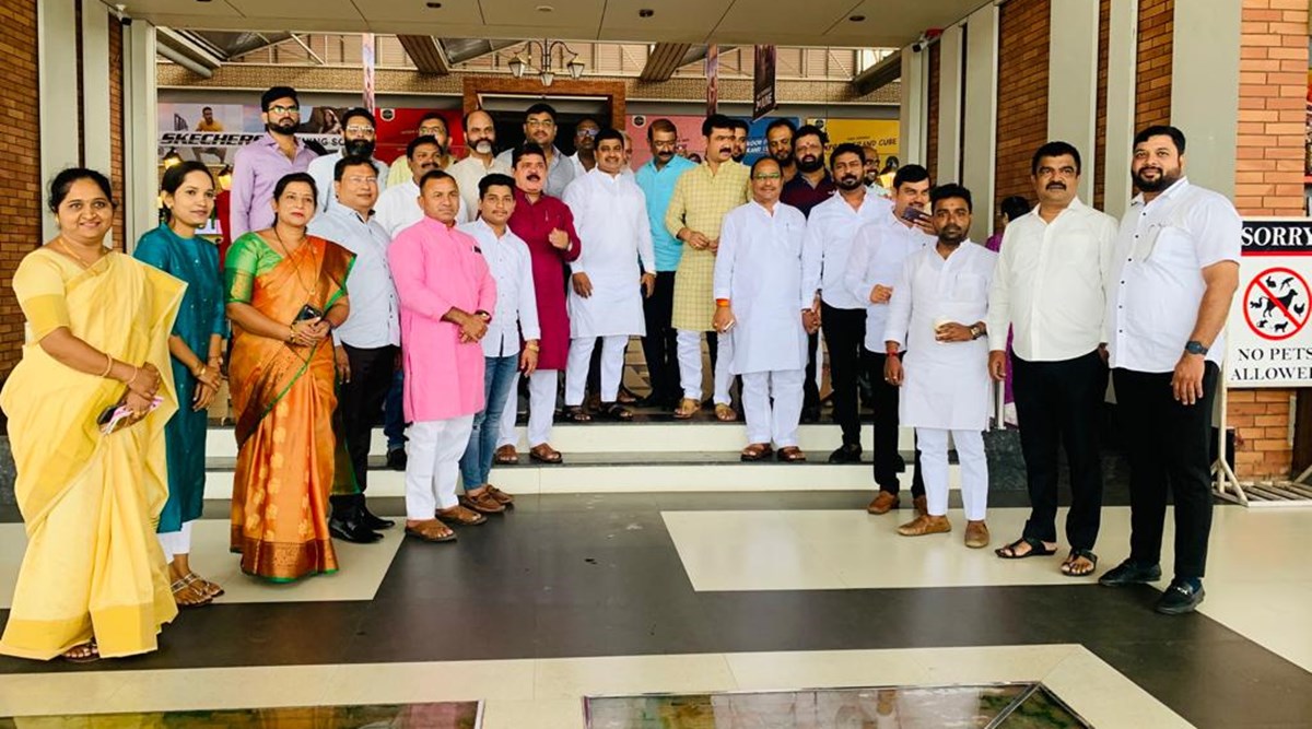 In show of support for Ajit Pawar, NCP Pimpri-Chinchwad unit members ...