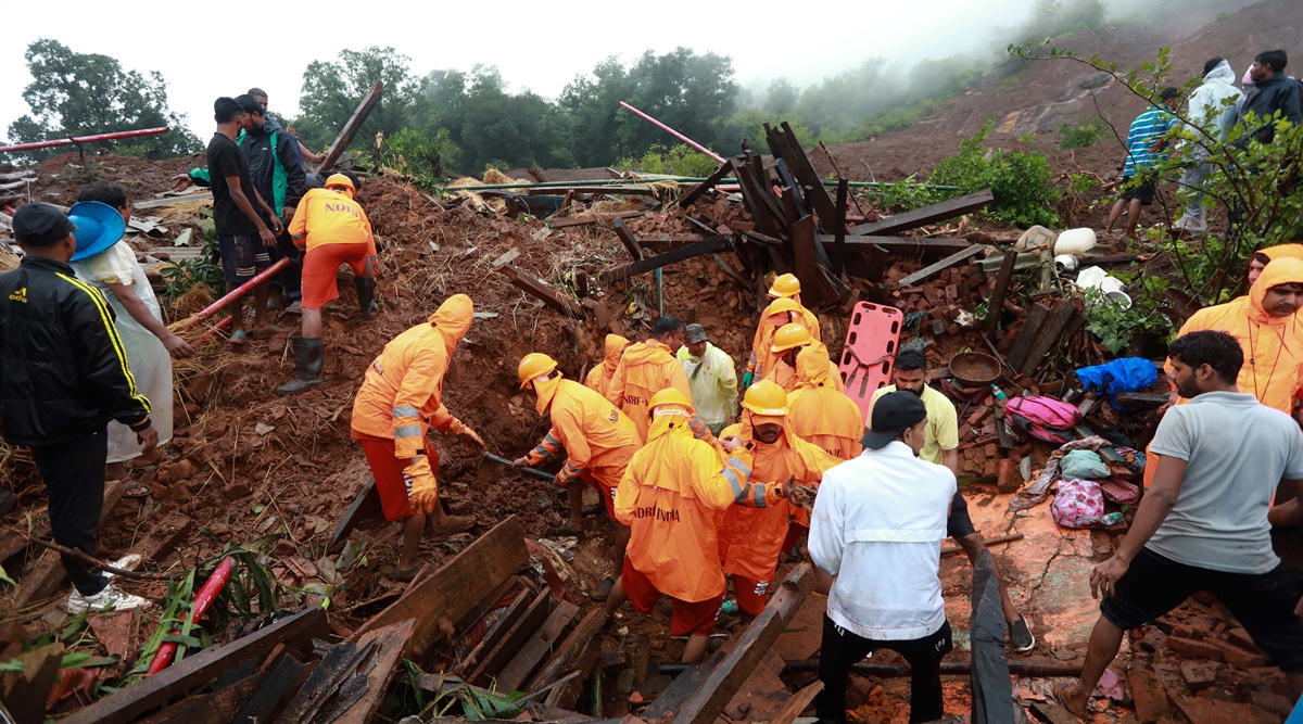 At least 16 dead, over 100 feared trapped as landslide buries Maharashtra’s Irshalwadi village ...