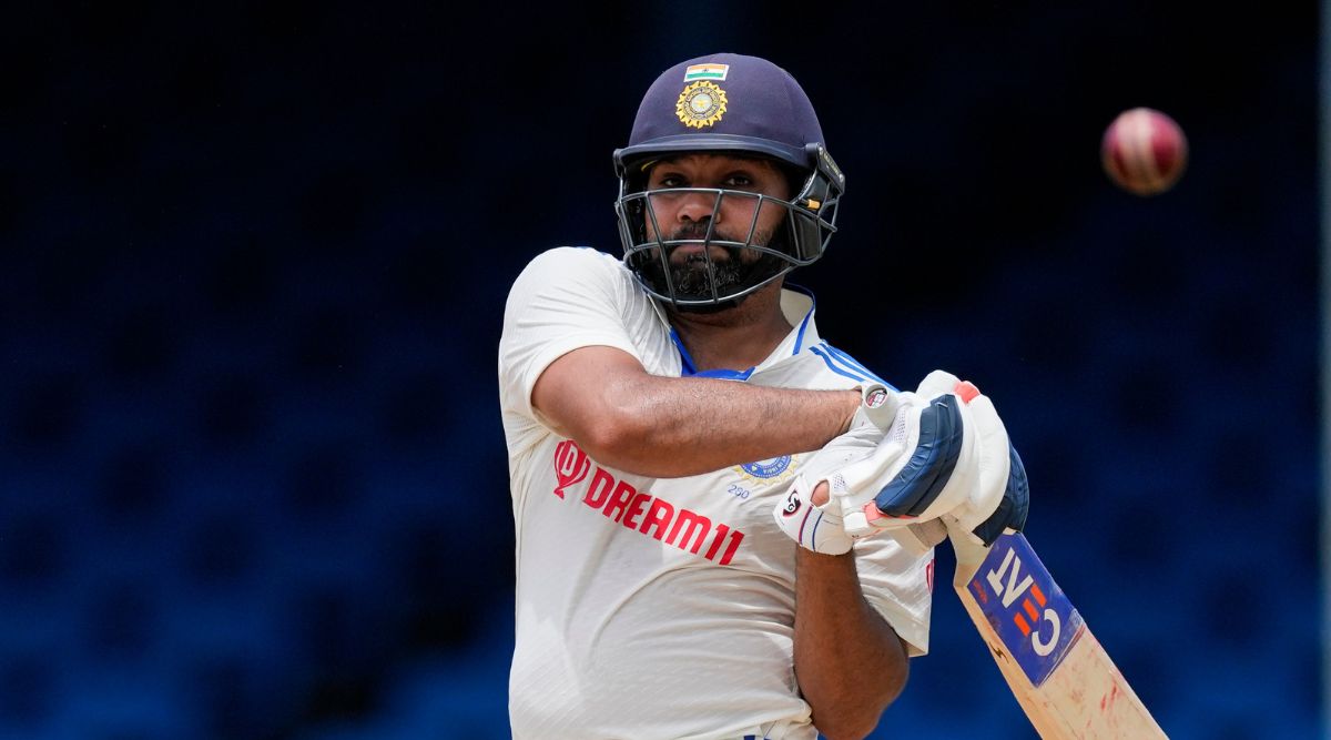 WI vs IND: Skipper Rohit Sharma smashes fastest fifty in his Test ...
