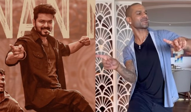 Indian cricketer Shikhar Dhawan emulates Vijay from Leo’s Naa Ready ...