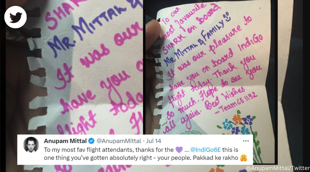 Shaadi.com founder Anupam Mittal receives sweet note from IndiGo cabin ...