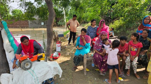 Villagers in Jalandhar’s flood-hit areas take shelter on dhussi bandh as water levels rise ...