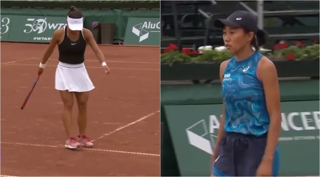 Zhang Shuai retires in tears after opponent erases mark on court ...