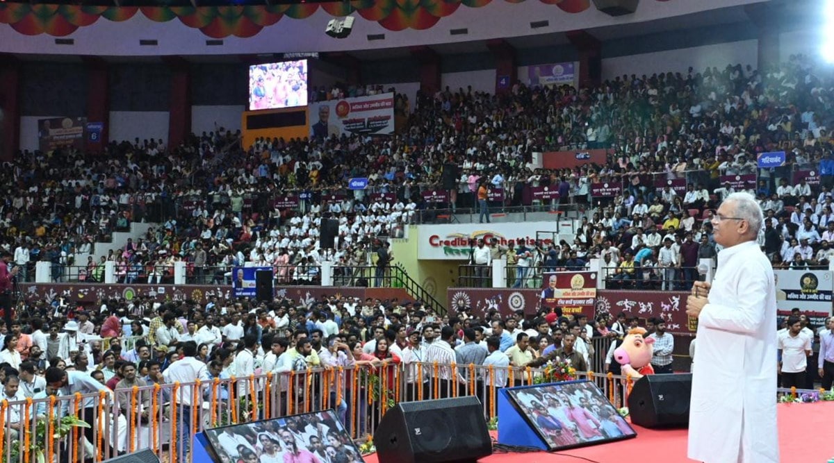 CM Bhupesh Baghel promises free bus travel for students if Congress ...