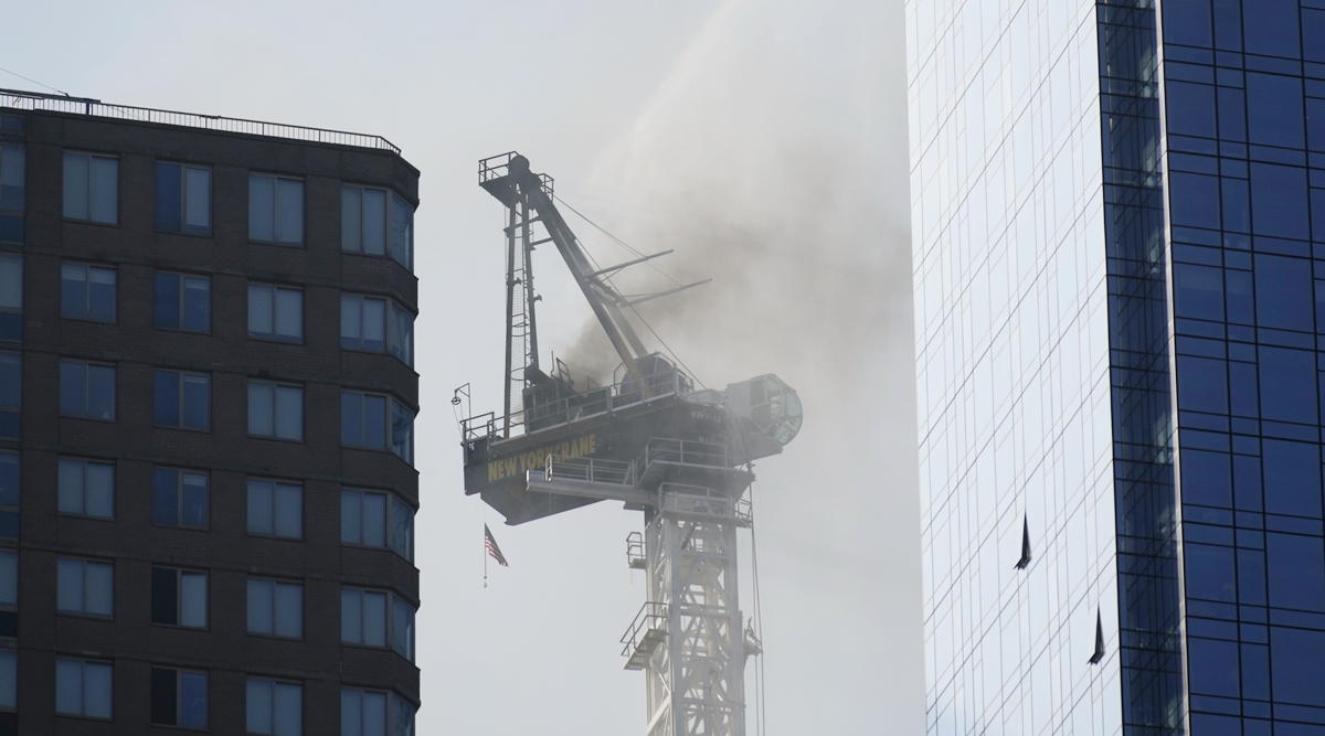 Top of New York City crane crashes into street, injuring six | World ...