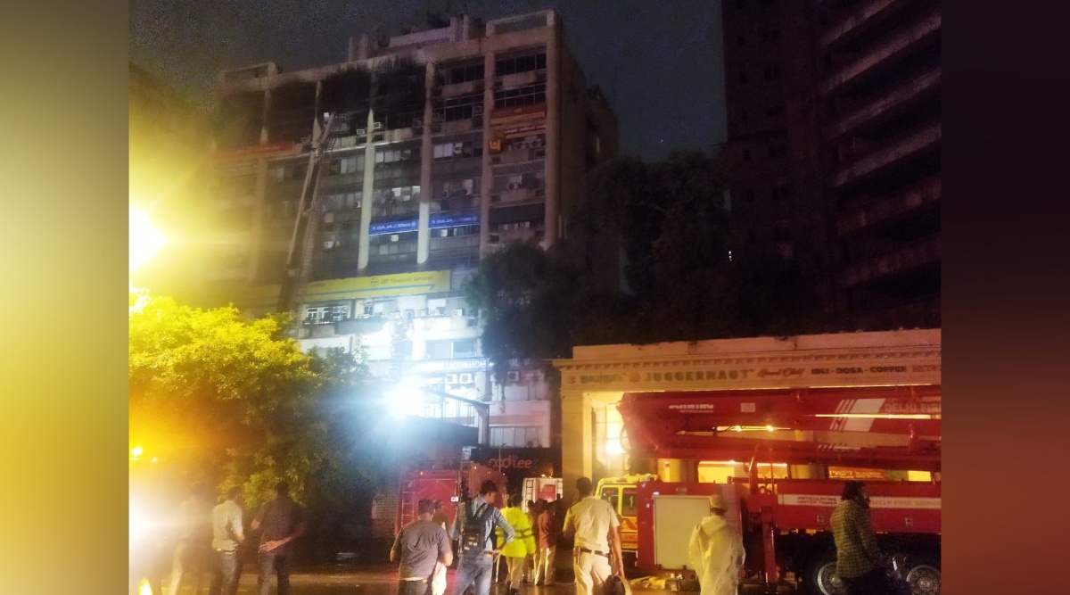 Fire breaks out at DCM building in Connaught Place | Delhi News - The ...