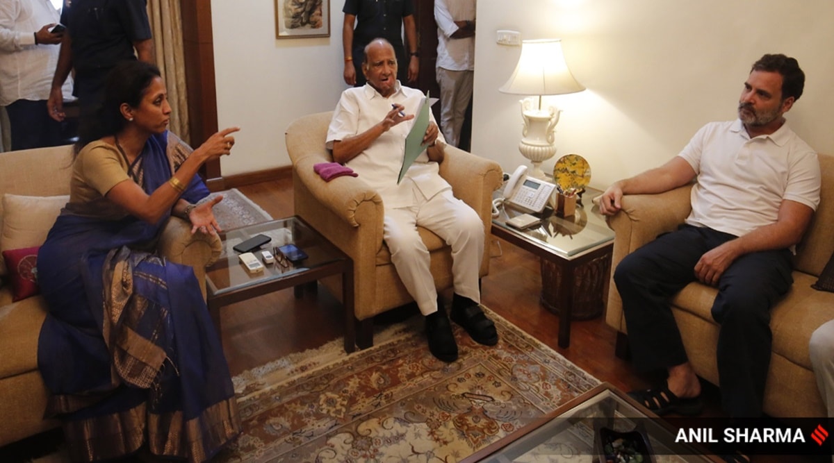 Amid NCP crisis, Rahul Gandhi meets Sharad Pawar to extend support ... Amid NCP crisis, Rahul Gandhi meets Sharad Pawar to extend support ...