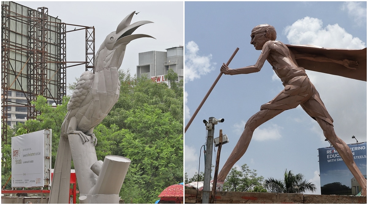 From scrapyard to statues: Behind Ahmedabad’s new installations ...