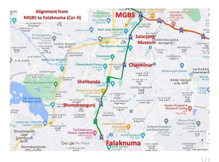 Metro to Old City: HMRL lists 5 tentative station locations; 103 ...