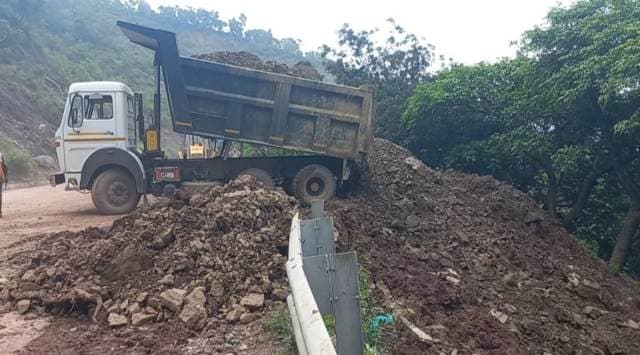 In a rush to clear the roads, NHAI throws debris downhill into river on ...