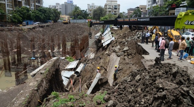 2 builders, architect booked over Pimple Saudagar road cave-in | Pune ...