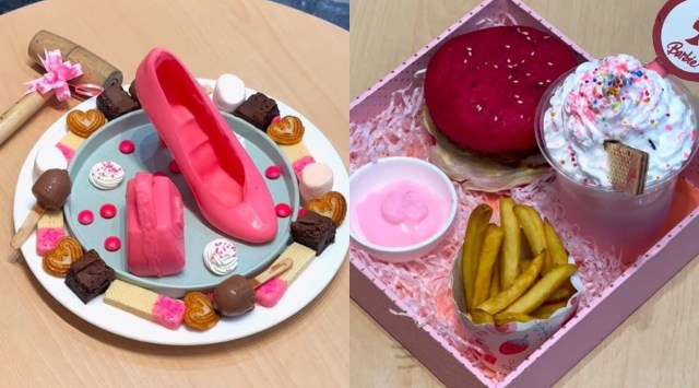 Barbie fever! Delhi cafe introduces pink-themed shoe dessert and burger ...