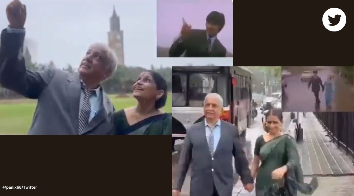 Watch: Old couple recreates ‘Rimjhim Gire Saawan’ as it rains in Mumbai ...